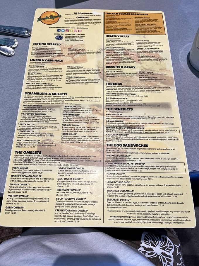 This menu isn't just reading material—it's a roadmap to breakfast nirvana with enough options to require strategic planning and multiple visits.