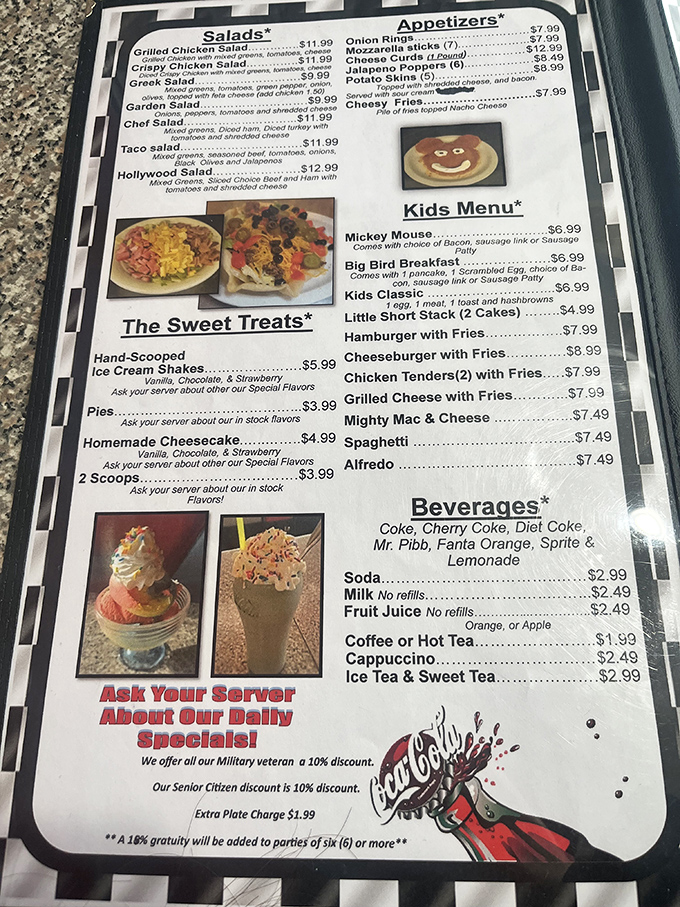 The menu reads like a greatest hits album of American diner classics, with something for every appetite and craving.