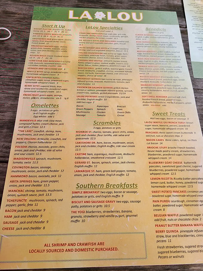 This menu isn't just a list of food&mdash;it's a roadmap to happiness with more delicious detours than a New Orleans parade route.