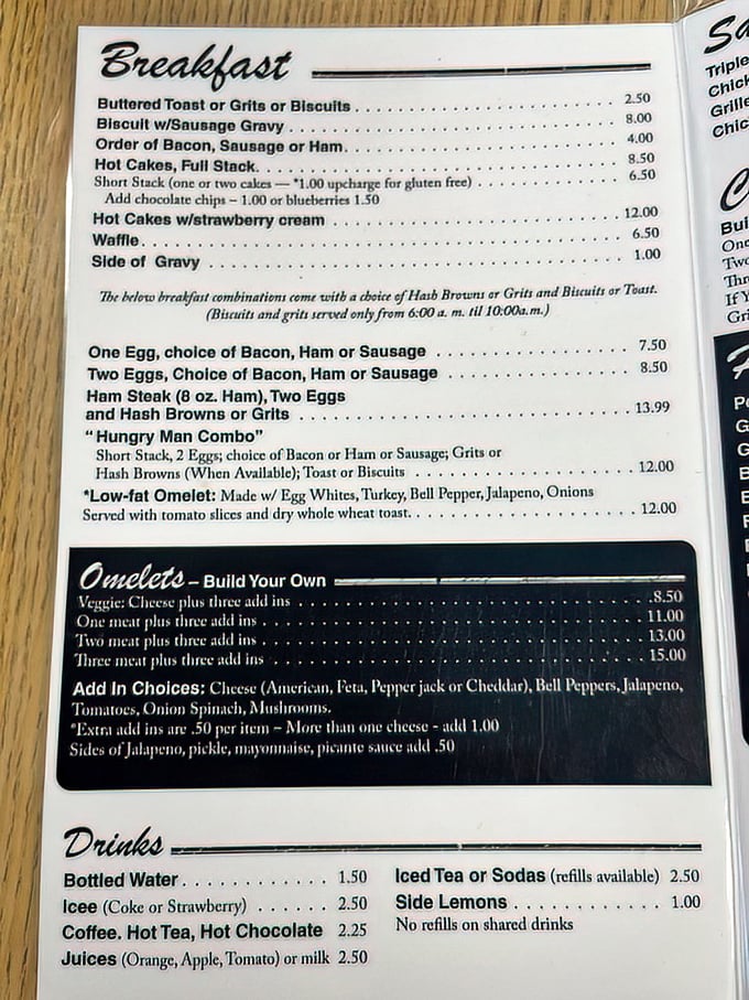 This menu reads like a love letter to breakfast classics. When a restaurant keeps it simple, you know they've mastered what matters.