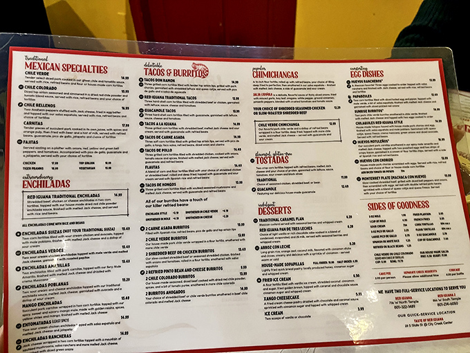 The menu at Red Iguana isn't just extensive &ndash; it's a doctoral thesis on Mexican regional cuisine that requires strategic planning and possibly a second stomach.