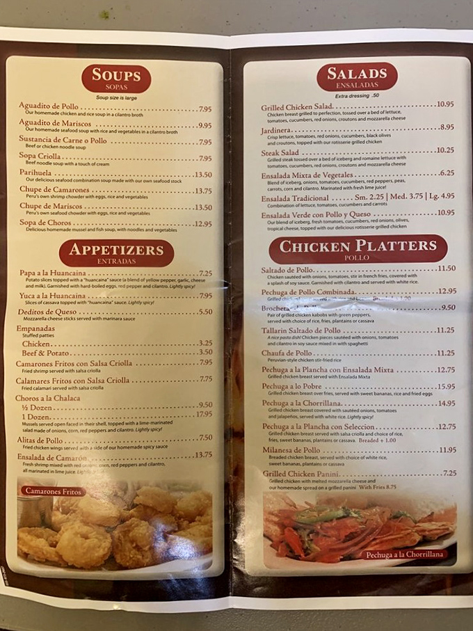 This menu reads like a passport to Peru. Each dish tells a story of culinary traditions that have crossed continents to reach your table.