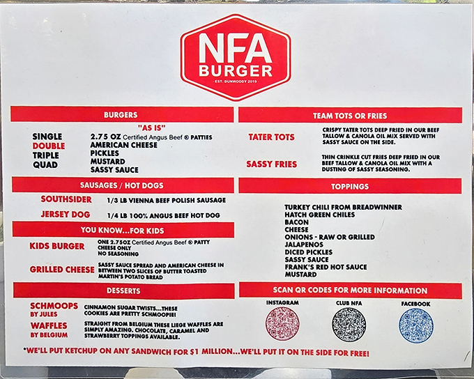 A menu that cuts through the noise. Like a haiku of hamburger perfection, it offers exactly what you need and nothing you don't.