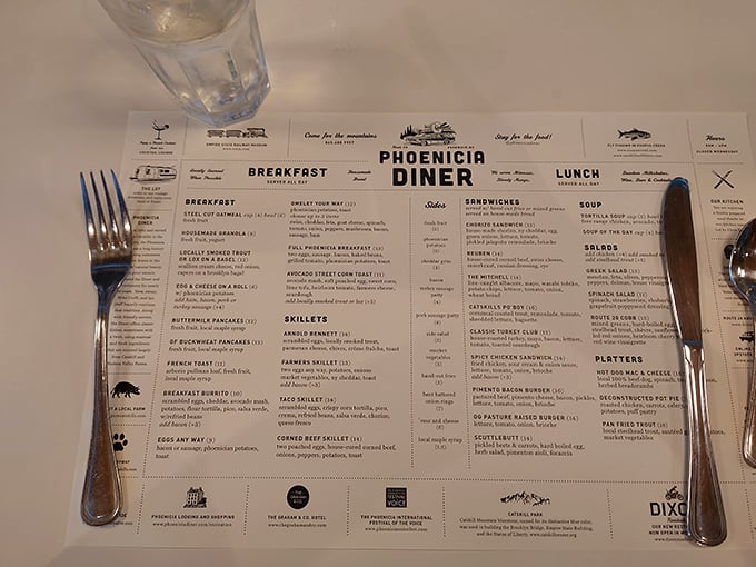 Not so much a menu as a roadmap to happiness. The toughest decision you'll make today is which skillet will change your life.