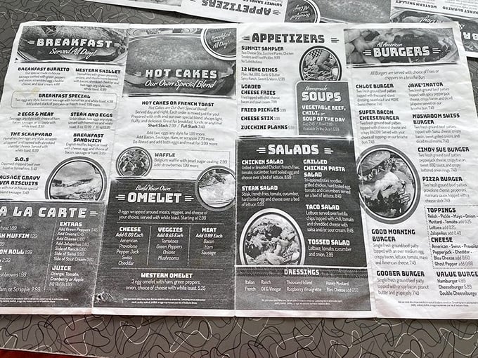 A menu that doesn't need fancy fonts or flowery descriptions&mdash;just honest food that speaks for itself.