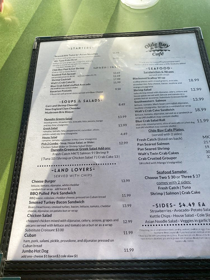 A menu that reads like a love letter to the Gulf. Simple, straightforward offerings that let the seafood be the star of this waterfront show.