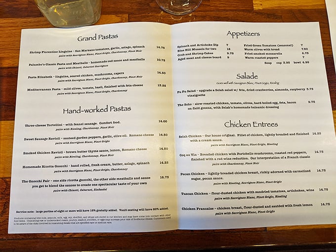 A menu that reads like a love letter to Italian cuisine, with each dish promising a different delicious story.