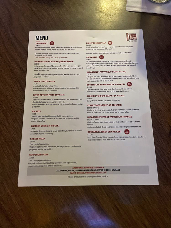 The menu reads like a love letter to unpretentious American classics &ndash; burgers, steaks, and comfort food that won't make you Google ingredients or question your life choices.