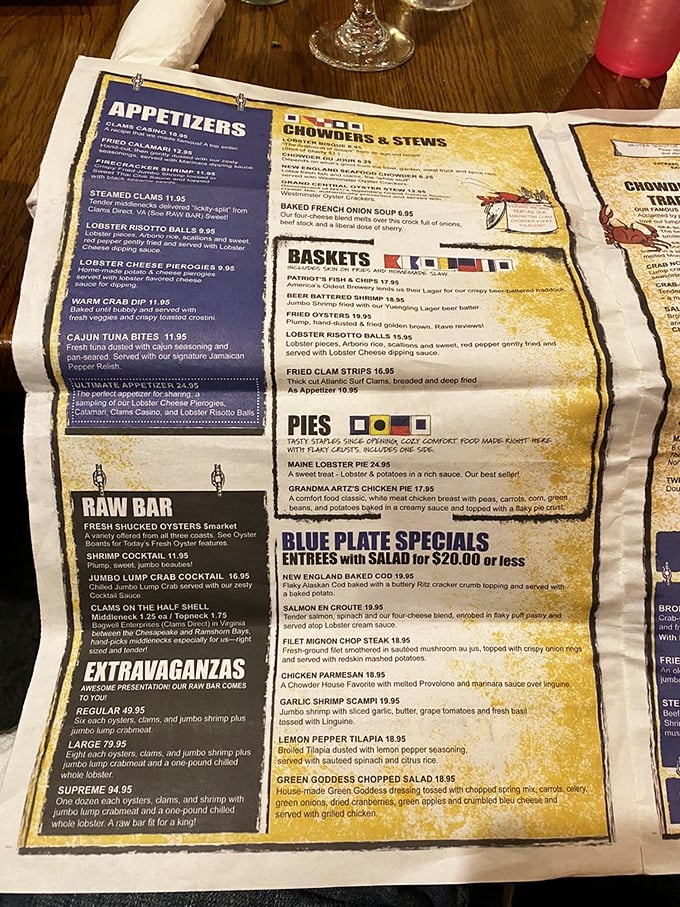 This menu reads like a love letter to the ocean, written by someone who truly understands seafood.