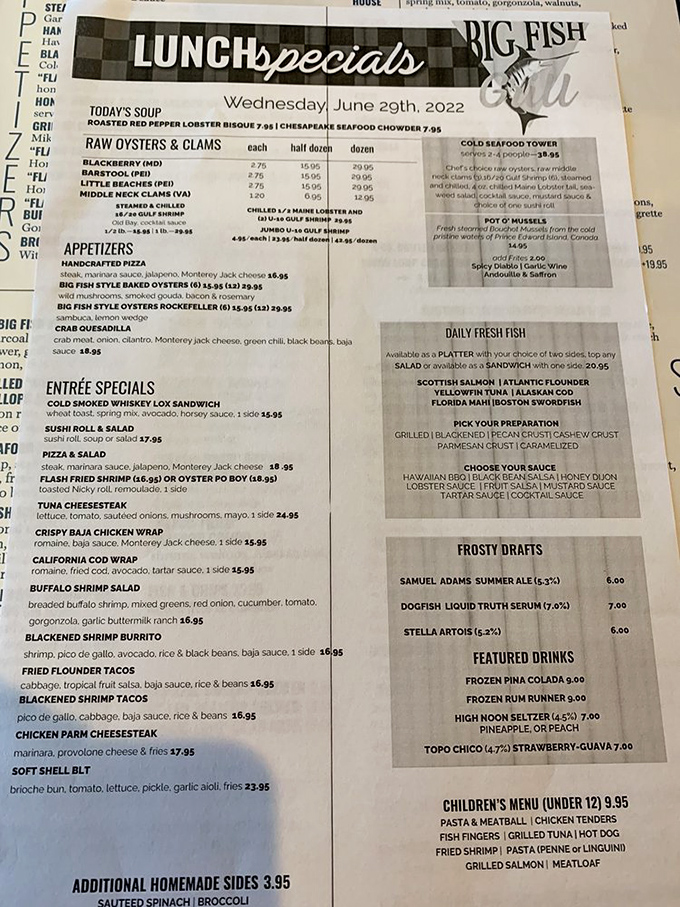 The menu reads like a love letter to the ocean—you'll want to date every dish before committing to just one.