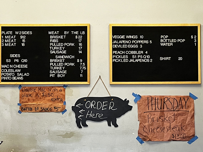 A menu board that tells you everything you need to know. No fancy descriptions needed when the food speaks this loudly.