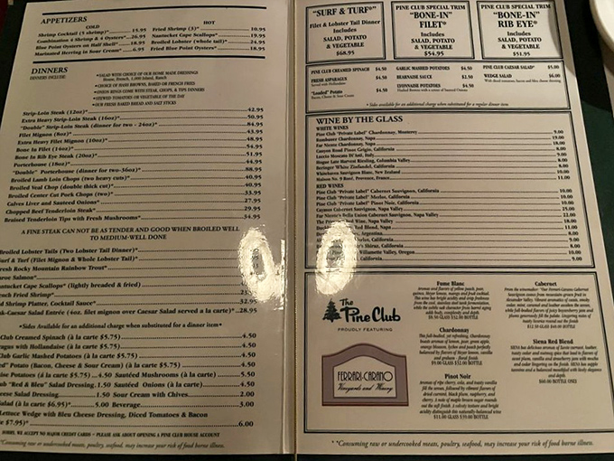 A menu that doesn't need QR codes or fancy fonts&mdash;just straightforward promises of carnivorous delight that have stood the test of time.