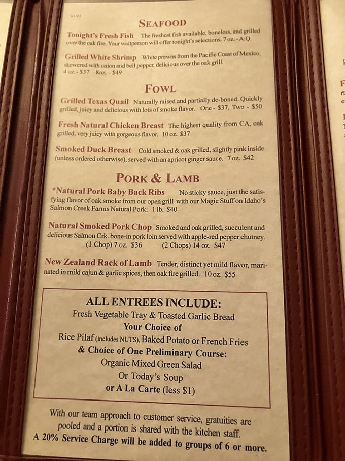 This isn't just a menu&mdash;it's a love letter to oak-fired cooking where every item promises a flavor journey worth taking.