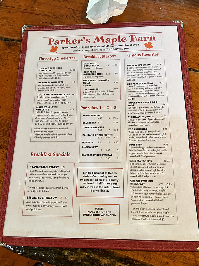 This menu isn't just a list&mdash;it's a roadmap to breakfast nirvana. The hardest relationship you'll have today is choosing between pancakes and French toast.