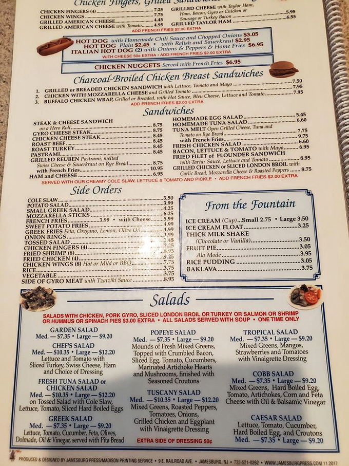 A menu that reads like a love letter to comfort food. The real thrill of a Jersey diner is knowing breakfast is always an option, day or night.
