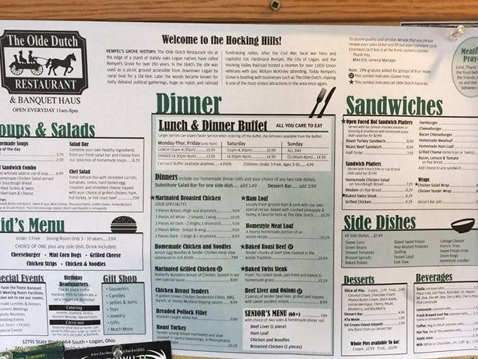A menu that reads like a love letter to Midwestern comfort food. The hardest decision you'll make today is choosing just one dish. 