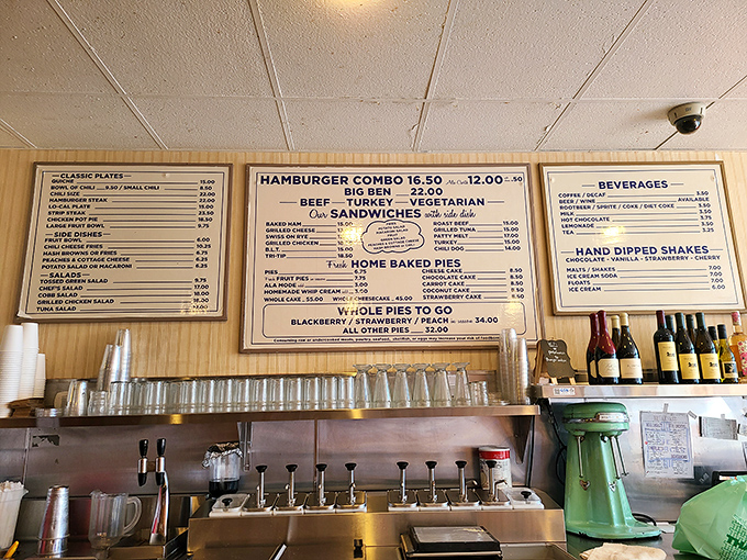 The menu board&mdash;a masterpiece of simplicity&mdash;offers no fancy descriptions or chef's specials, just straightforward promises of American classics done right.