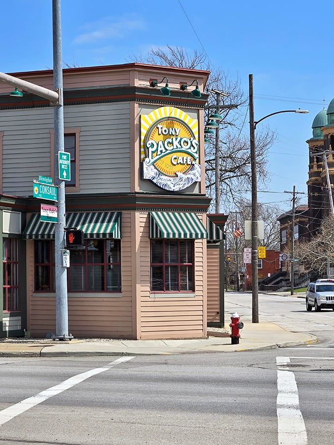 Tony Packo's Cafe, made famous by MAS*H, serves Hungarian hot dogs that would make Klinger homesick. This corner institution has been satisfying Toledo appetites for decades.