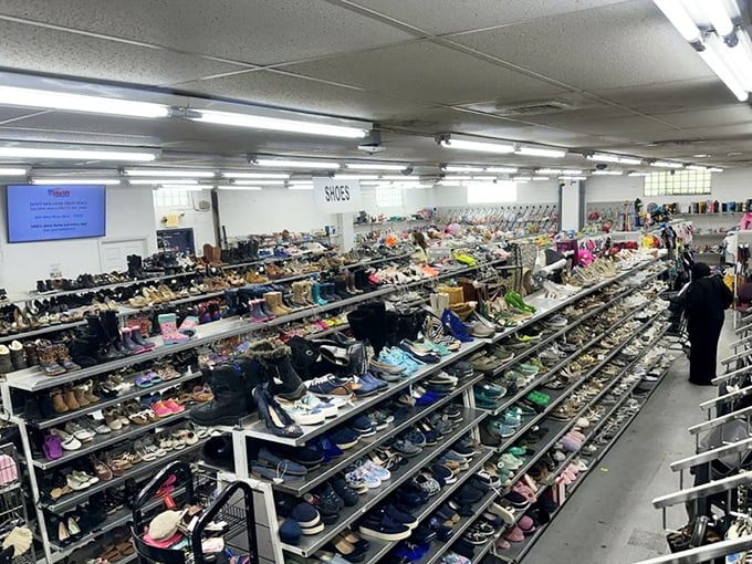 Not just a shoe section&mdash;it's a footwear library where each pair waits to tell its next chapter.