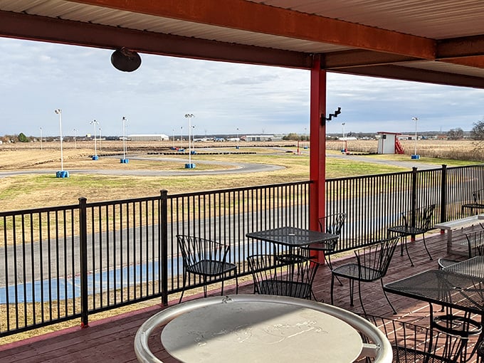 The viewing deck: where friends become racing commentators and every armchair driver suddenly knows the perfect racing line.