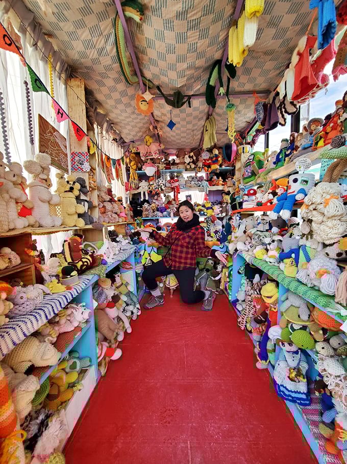 Every visitor becomes part of the exhibit, surrounded by decades of dedicated stitching and boundless creative passion. 