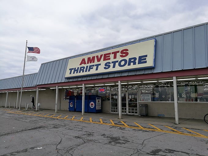 Amvets flies the flag proudly as shoppers hunt for bargains that support our veterans.