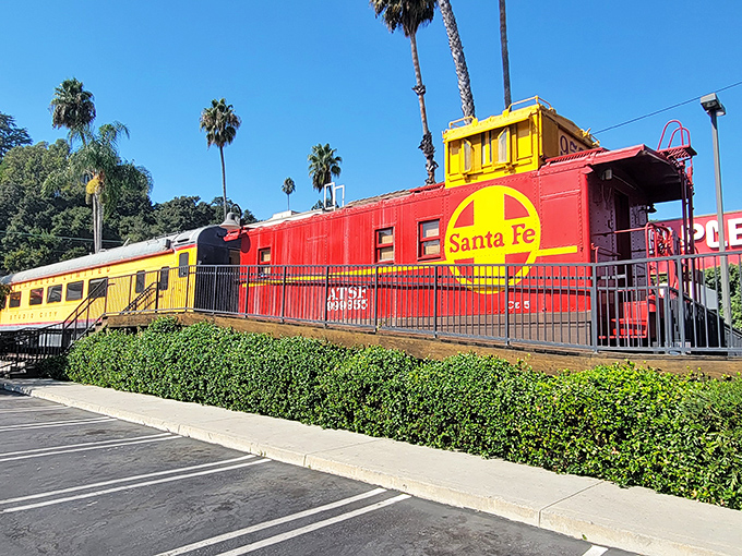 Carney's Restaurant: All aboard the flavor express! This converted yellow train car serves up burgers with a side of nostalgia.