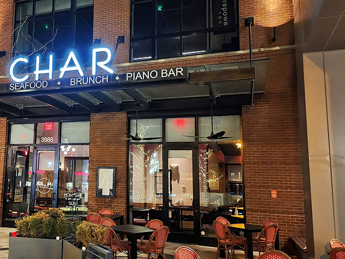 Char Restaurant (Nashville): Neon signs and piano music &ndash; this isn't just dinner, it's Nashville nightlife with a side of sizzling steak.