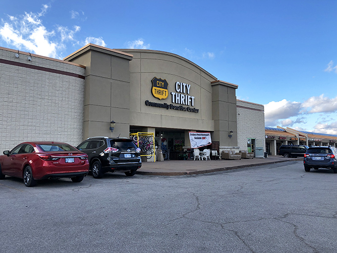 City Thrift's rainbow of clothing options might require sunglasses. Every color in the spectrum is represented in this textile treasure hunt.