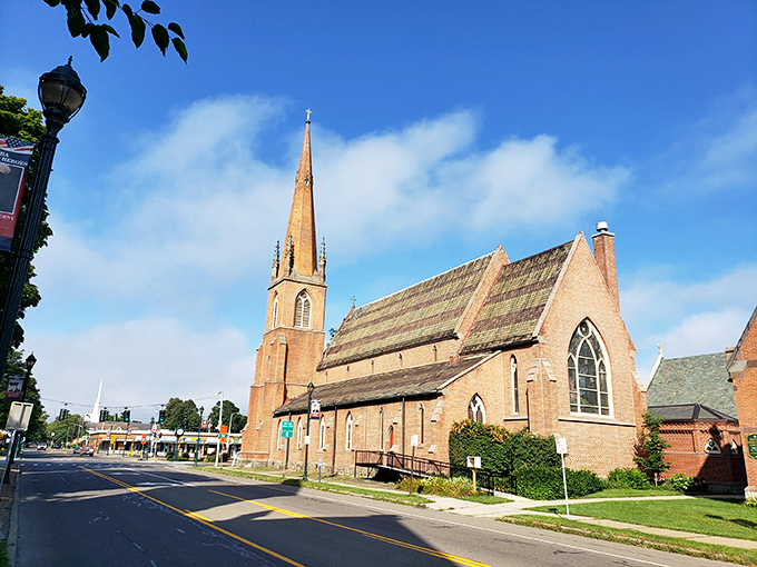 Elmira's historic architecture stands proud, a testament to small-town resilience and the beauty of brick buildings with character.