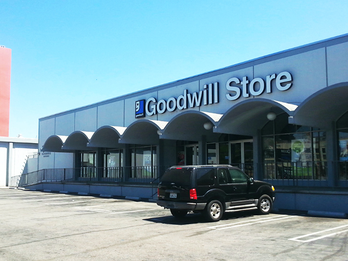 Goodwill's iconic storefront stands ready to transform your shopping list from "wish I could" to "look what I found!"