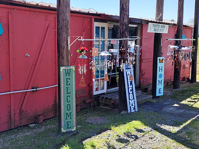 Inside Greenwood Flea Market's rustic interior, memories and merchandise mingle while shoppers hunt for that perfect something.