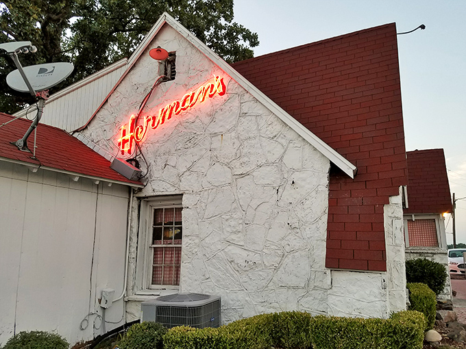 Herman's neon sign has guided hungry Arkansans to steak paradise for generations &ndash; like a meaty North Star.