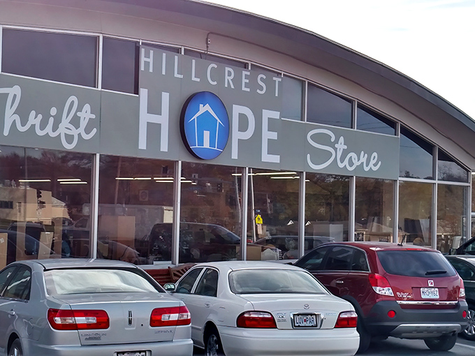 Hillcrest Hope's modern storefront promises an upscale thrifting experience. Second-hand shopping with first-class style!