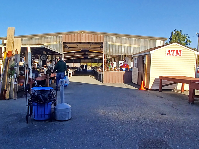 Jake's Flea Market from the sky looks like a bustling village where every tent holds a story waiting to be discovered.