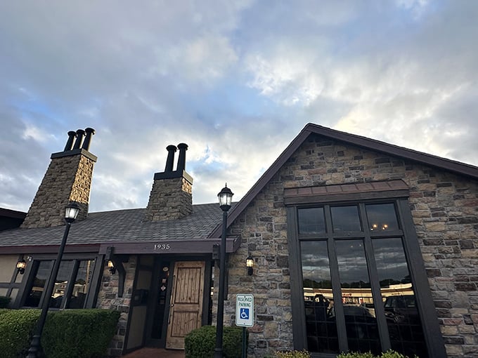 Stone chimneys and rustic charm give Jimm's the feel of a mountain lodge where Paul Bunyan might order the porterhouse.