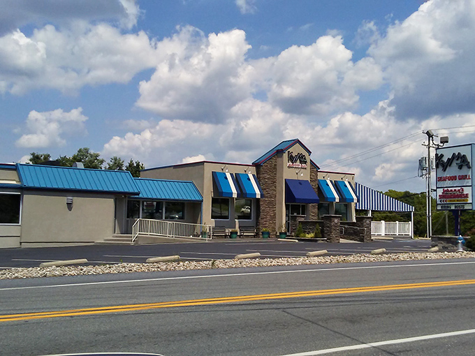 Johnny's glowing red sign cuts through the darkness like a lighthouse for the steak-starved sailors of Pennsylvania.