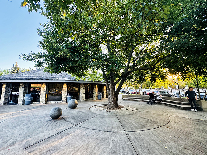 Kopp's brick-and-mortar spaceship of custard delights, where those concrete spheres aren't art&mdash;they're crowd control for eager customers.