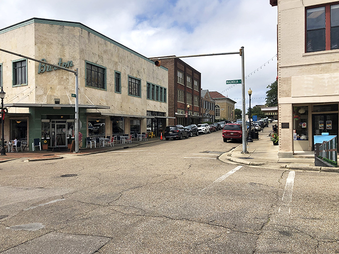 Laurel's downtown corner building has that "I've seen it all" energy &ndash; from Model Ts to Teslas parked along its sturdy brick walls.