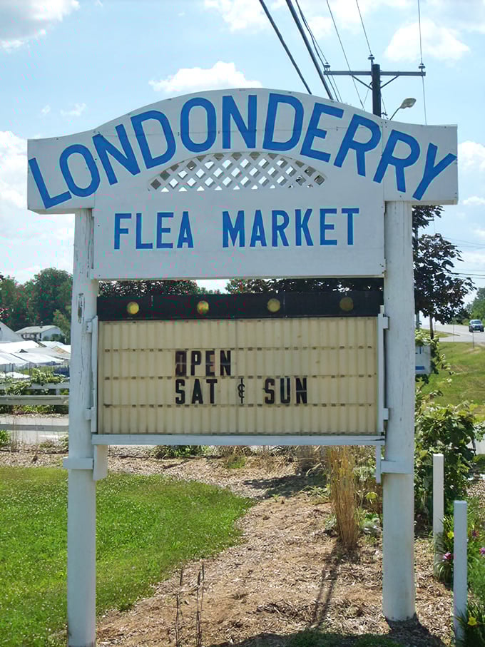 "Open Sat & Sun" - three words that launch a thousand treasure hunts at the Londonderry Flea Market.
