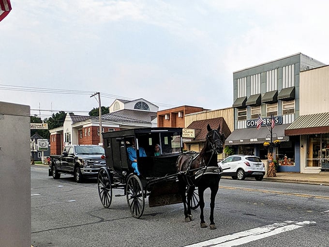 Downtown Middlebury welcomes visitors with storefronts that haven't changed their style since "I Love Lucy" was new.