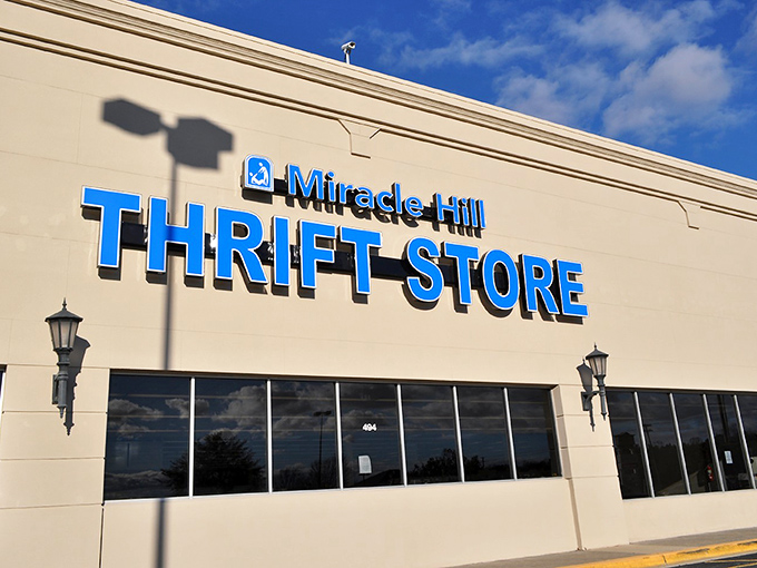 Miracle Hill's sunny facade welcomes bargain hunters like a beacon of thrifting hope&mdash;where budget dreams come true daily.