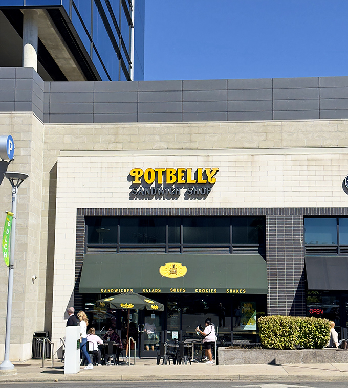 Downtown Nashville's Potbelly brings that perfect blend of urban energy and comfort food that makes city living worthwhile. 