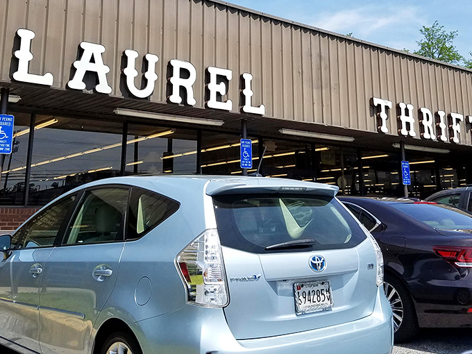 Laurel Thrift's no-nonsense exterior hides a wonderland of pre-loved treasures inside. Don't judge this book by its cover!