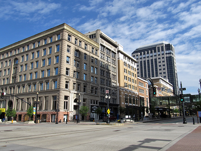 Salt Lake City's downtown rises majestically, proving urban sophistication doesn't require breaking the bank.