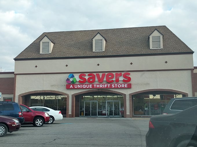 Savers' charming house-shaped facade welcomes bargain hunters like a storybook cottage for grown-ups with empty walls to fill.