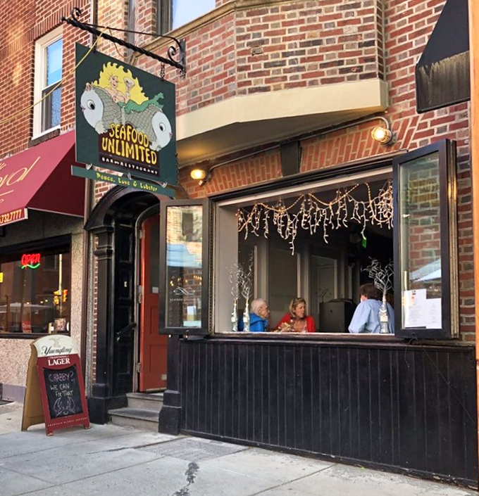 Seafood Unlimited's charming storefront hides Philly's best-kept secret. Small space, enormous flavors waiting behind that cheerful fish sign.