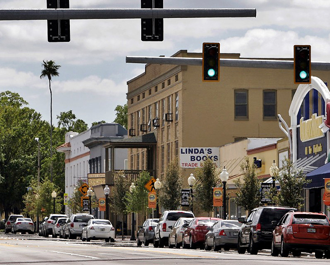 Sebring's historic downtown glows at twilight, when the vintage architecture seems to whisper stories from another era.