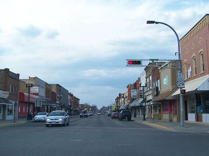 This charming main street in Shawano offers the kind of downtown where you can actually find parking and people still wave hello.