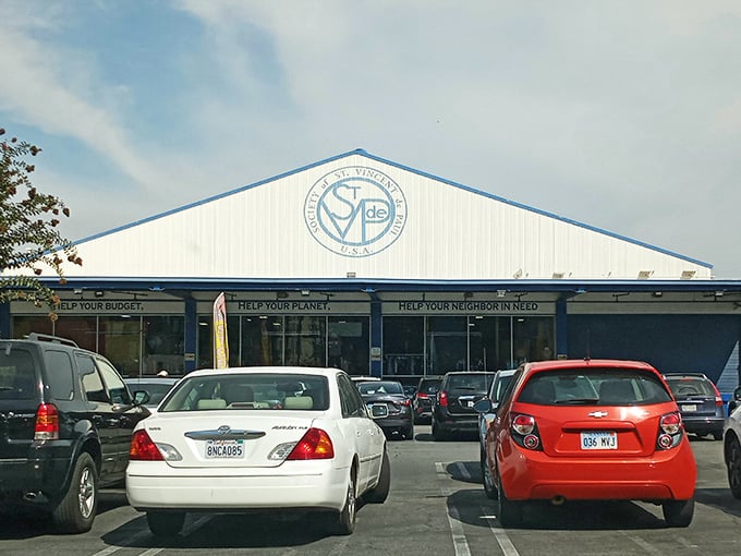 The Salvation Army's boutique storefront elevates the thrift experience. Marie Kondo would approve of the organized chaos within.